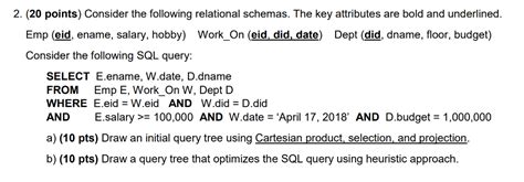 Solved Points Consider The Following Relational Chegg