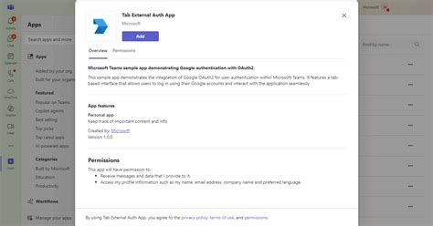 Tab External Auth C Code Samples Microsoft Learn