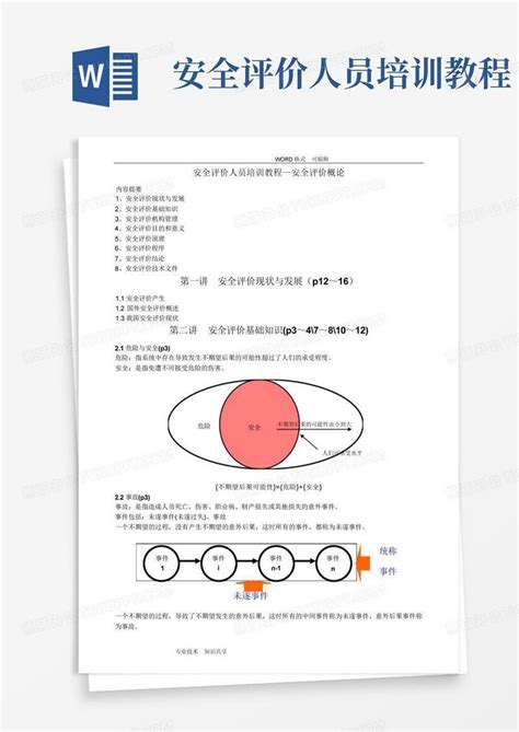 安全评价人员培训教程Word模板下载 编号qbkxzppp 熊猫办公