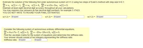 solved estimate the solution of the following first order