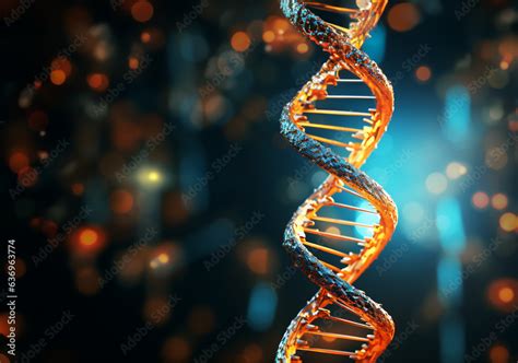 Structure Of The Dna Double Helix Animation Dna Molecular Generative Ai Stock Illustration