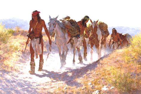 Old West Art Chiricahua Apaches On The Dusty Trail Picture Print 13x19
