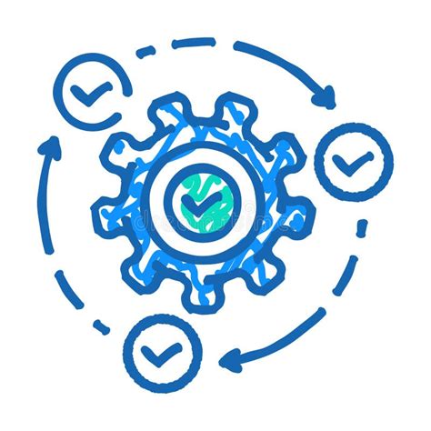Implementation Business Process Icon Doodle Illustration Stock Illustration Illustration Of