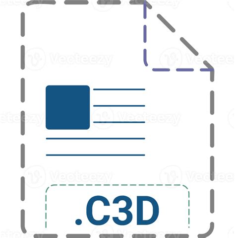 C3d File Icon Minsk Dashed Rounded Outline 66498236 Png