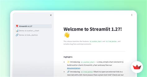 shruti agarwal on linkedin new features in streamlit 1 27