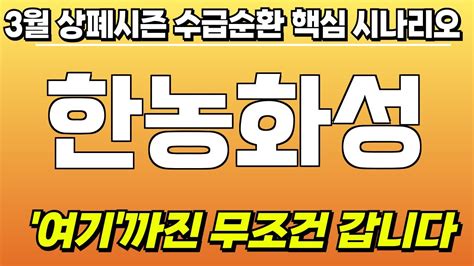 주식 한농화성 한농화성 주가전망 목표가 도달의 신호를 확인하세요 Youtube