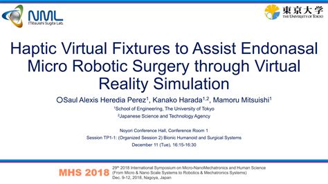 Haptic Virtual Fixtures To Assist Endonasal Micro Robotic Surgery Through Virtual Reality