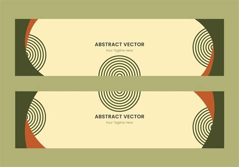 Premium Vector Set Of Boho Abstract Header