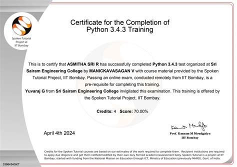 Python Certification Spokentutorial Iitbombay