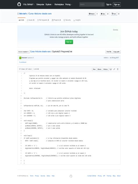 Curso Arduino Desde Cero Capitulo25 Programa2txt At Master Bitwisear Curso Arduino Desde