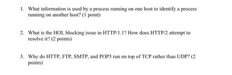 Solved 1 What Information Is Used By A Process Running On Chegg Com