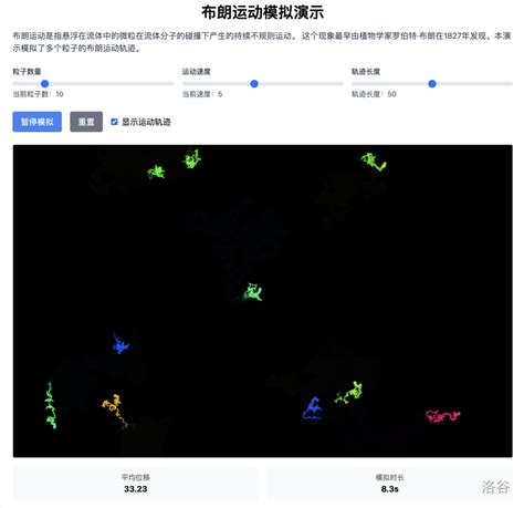 布朗运动模拟：用动态网页直观理解微观粒子运动分子运动交互网页实验 Csdn博客