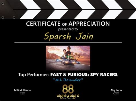 sparsh jain on linkedin appreciation