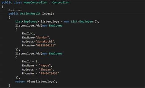 Crud Function For Static Data In Aspnet Mvc