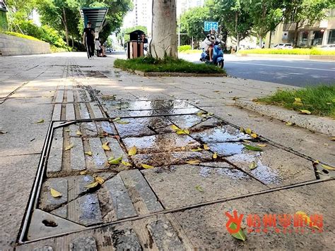西堤公园人行道部分地砖开裂凹陷丨官方回应：正在进行修复西堤官方路段新浪新闻