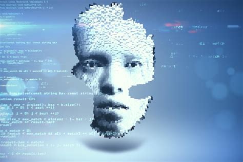 Premium Photo Abstract Programming Backdrop With Head Outline