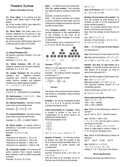 Number System Notes Css Exam Desk Pdf