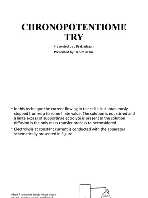 Chronopotentiometry Pdf Redox Chemistry