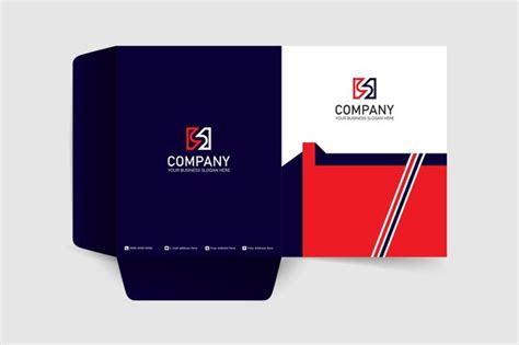 현대 폴더 디자인 프레젠테이션 폴더 템플릿입니다 폴더 브로셔 카탈로그 표지 디자인 프리미엄 벡터