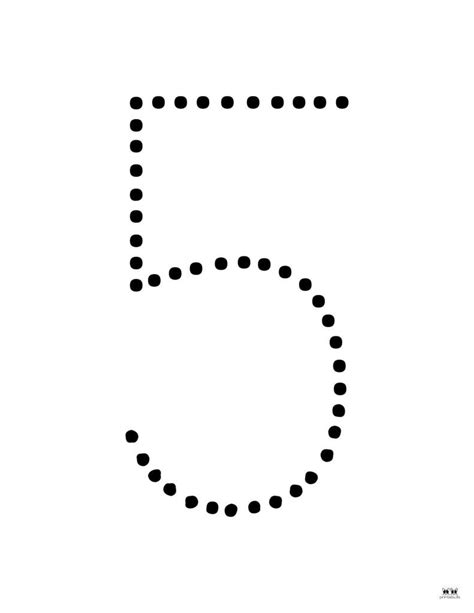 Choose From Fifteen Unique Number 5 Tracing Worksheets To Help Your Young Learner Master This