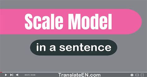 Scale Model In A Sentence