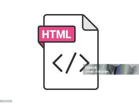Icon Illustration Of Html Extension File Stock Illustration Download