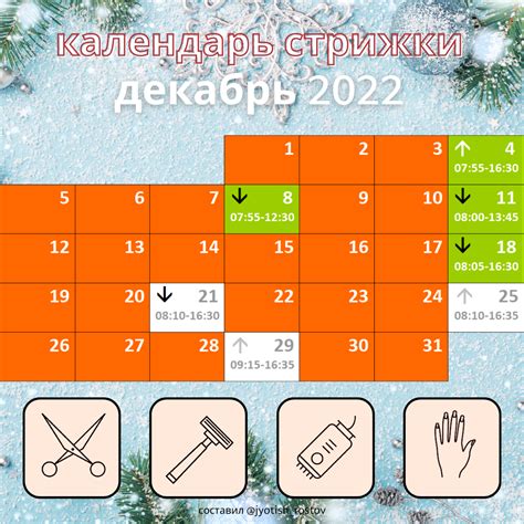 Календарь стрижки декабрь 2022 проект Анатолия Змушко