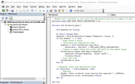 How To Set An Excel Expiration Date