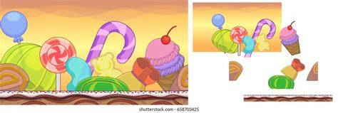 Horizontal Parallax Game Background Vector Game Stock Vector Royalty Free Shutterstock