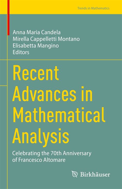 Buy Recent Advances In Mathematical Analysis Celebrating The 70th Anniversary Of Francesco