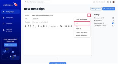 Adding Ccbcc Recipients Mailmeteor Support And Help