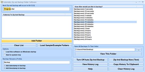 Automatic Zip And Backup Folder Software