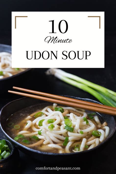 10 Minute Udon Noodle Soup Comfort And Peasant Recipe Simple Udon