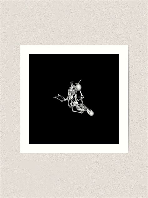 Skeleton Erotic Sex Graphic Black And White Art Print For Sale By Honeymoonhotel Redbubble