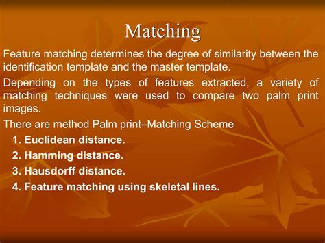 Pattern Recognition Palm Print Authentication System Pptx
