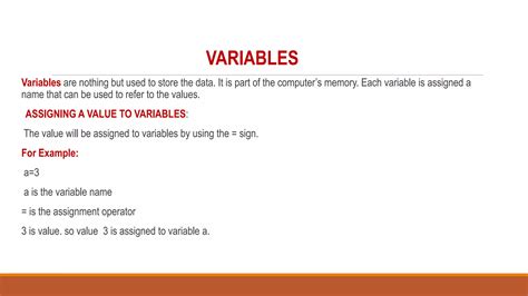 Variable In Pythonpptx