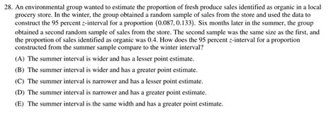 AP Stats Anyone Know Why The Answer To This Is B R APbabes