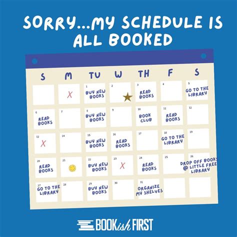 Sorry My Schedule Is All Booked Book Club Books Reading Library
