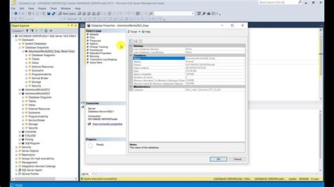 How To Create Database Snapshot In Sql Server Youtube