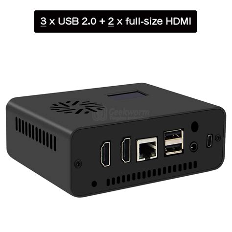 Geekworm Naspi Cm4 M2 Sataandnvme Ssd Nas Kit For Raspberry Pi Compute M