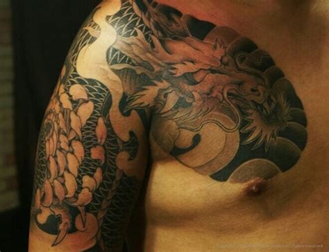 레나타투 [ 용문신 ] 중국용을 소재로 하여 가슴반팔로 작업을 해드린 이레즈미입니다 일본용과 Facebook