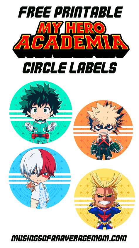 Free Printable My Hero Academia Cupcake Toppers Geburtstag Geburt