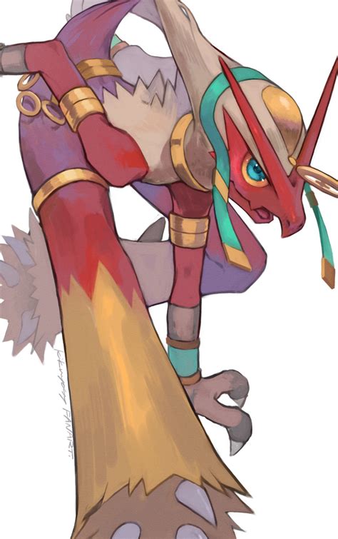 Lucario Blaziken And Lucario Pokemon And 1 More Drawn By Kikuyoshi