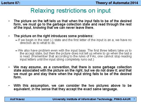 Lecture 07 Theory Of Automata 2014 Transition Graphs