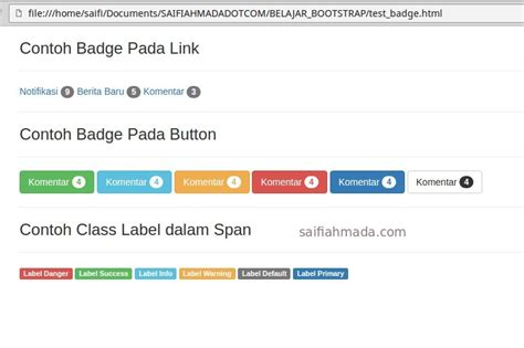 bootstrap class badge dan label java php laravel linux mysql sql bootstrap html css query