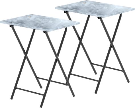 Folding Tv Tray Table Set Of 2 Portable Foldable Tv Dinner