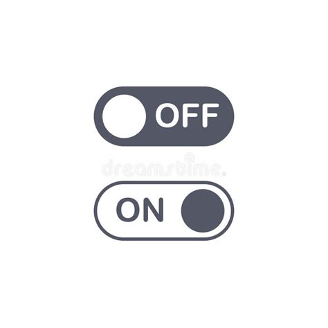 Turn On And Turn Off Swipe Buttons Green And Red Isolated On White