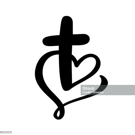 기독교 로고의 벡터 그림입니다 엠 블 럼으로 교차 하 고 거룩한 성경 종교적인 지역 사회입니다 포스터 로고 배지 기호에 대 한 디자인 요소 십자가에 대한 스톡 벡터 아트 및