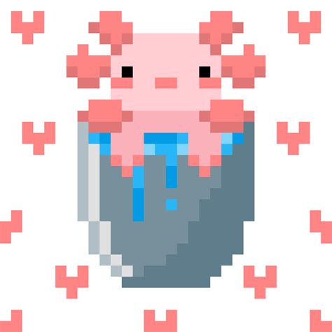Axolotl Pixel Art 25 Koleksi Gambar