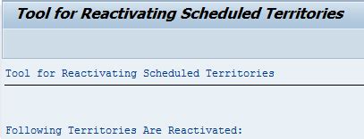 Date Expired Territories And Its Reactivation In S SAP Community